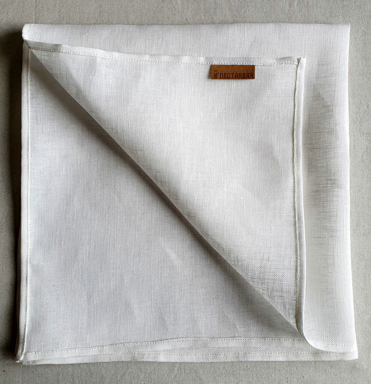 Passiertuch Natur-Leinen 65 x 65 cm Presstuch • NECTARBAR.de